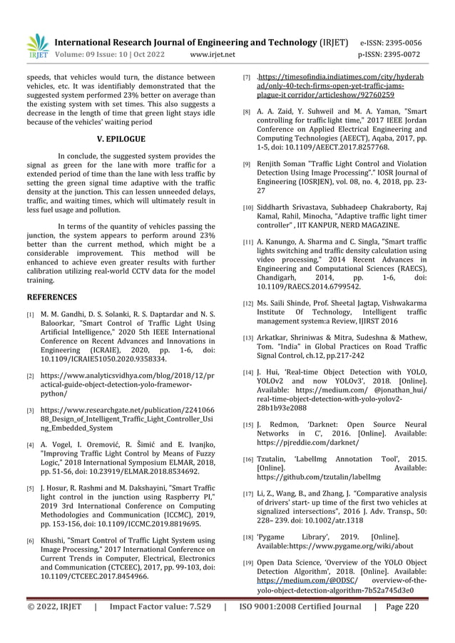 Control of Traffic Signals by AI based Image Processing | PDF | Computing | Technology & Computing