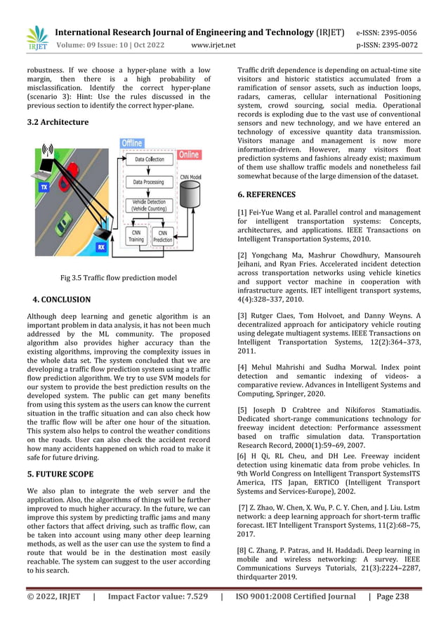 TRAFFIC FORECAST FOR INTELLECTUAL TRANSPORTATION SYSTEM USING MACHINE ...
