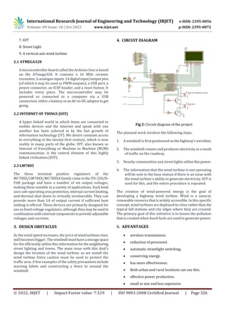 RESEARCH ON EXPLORING THE CONTROL OF HIGHWAY LIGHT BY MONITORING WIND POWER PARAMETER | PDF