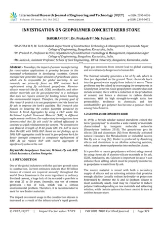 INVESTIGATION ON GEOPOLYMER CONCRETE KERB STONE | PDF