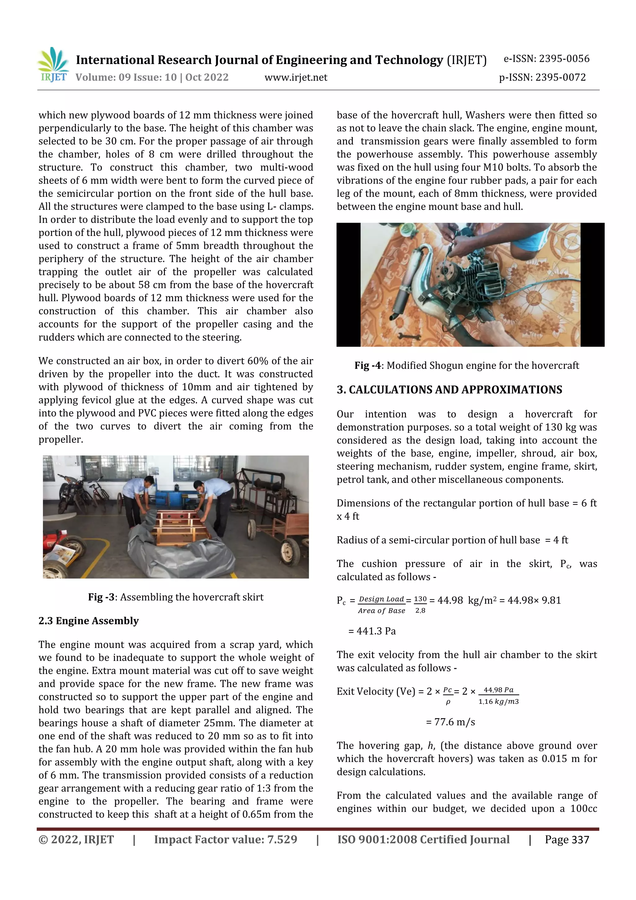 Design, Development, and Fabrication of a Mini-Hovercraft | PDF