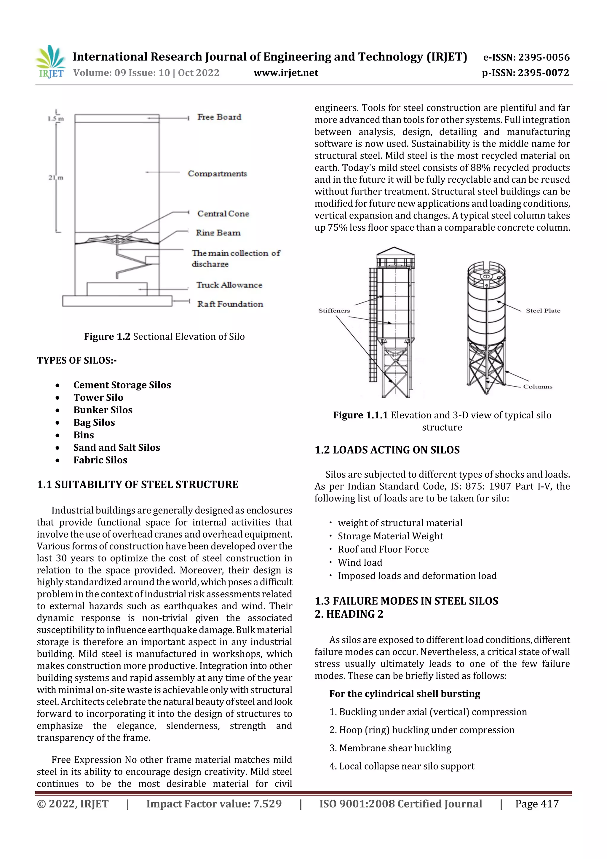 ANALYSIS OF HIGH RISE SILO ON THE BASIS OF DIFFERENT LOAD WITH SHEAR ...
