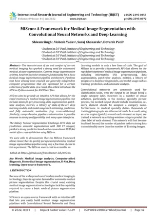 MIScnn: A Framework for Medical Image Segmentation with Convolutional Neural Networks and Deep ...
