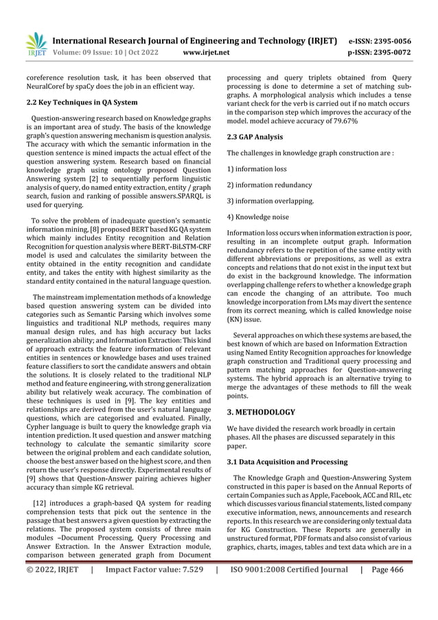 Knowledge Graph and Similarity Based Retrieval Method for Query Answering System | PDF