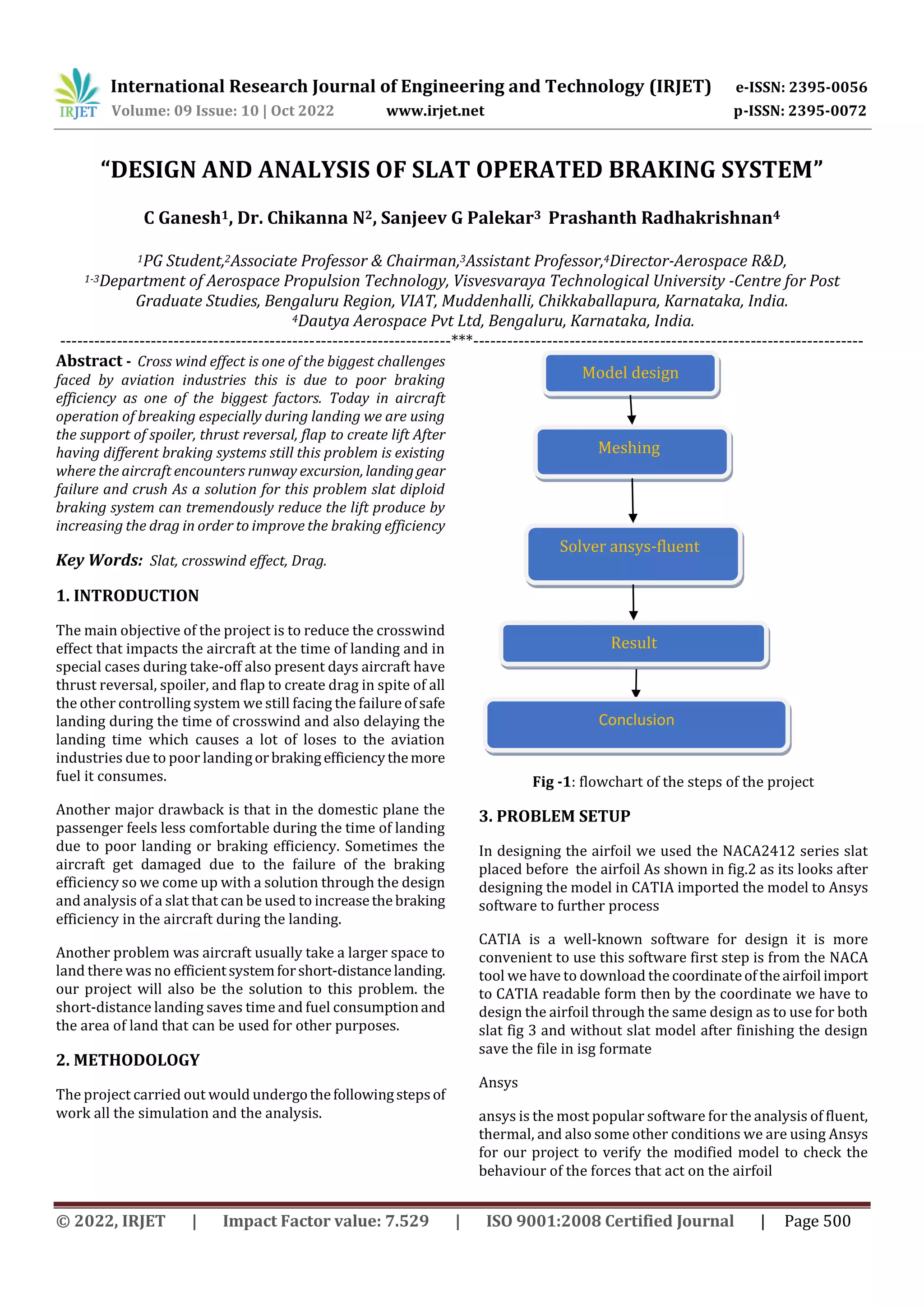 DESIGN AND ANALYSIS OF SLAT OPERATED BRAKING SYSTEM | PDF