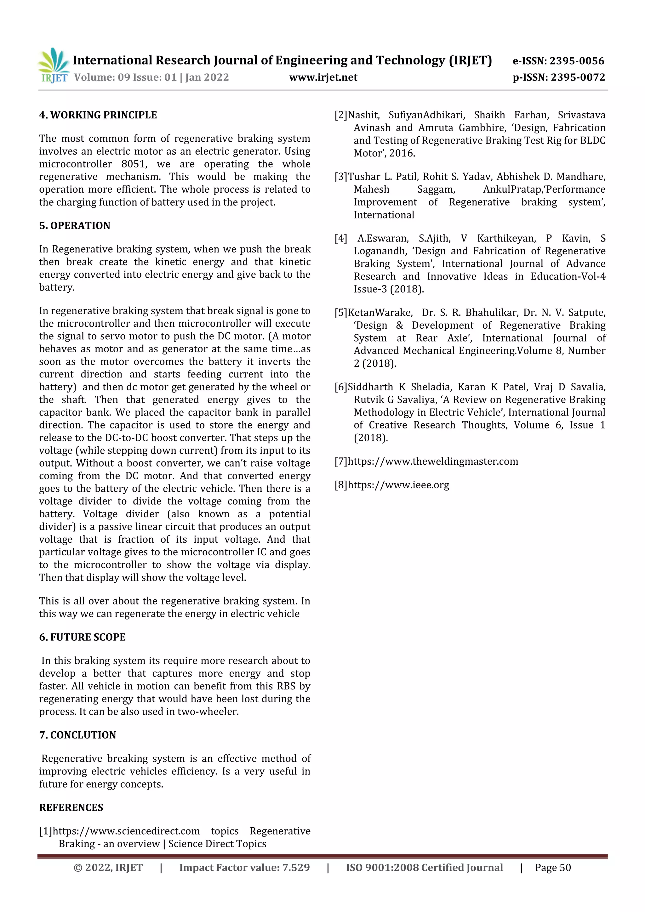 Implementation on Regenerative Braking System Electric Vehicle | PDF
