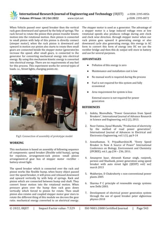 “ROAD POWER GENERATION BY SPEED BREAKER” | PDF