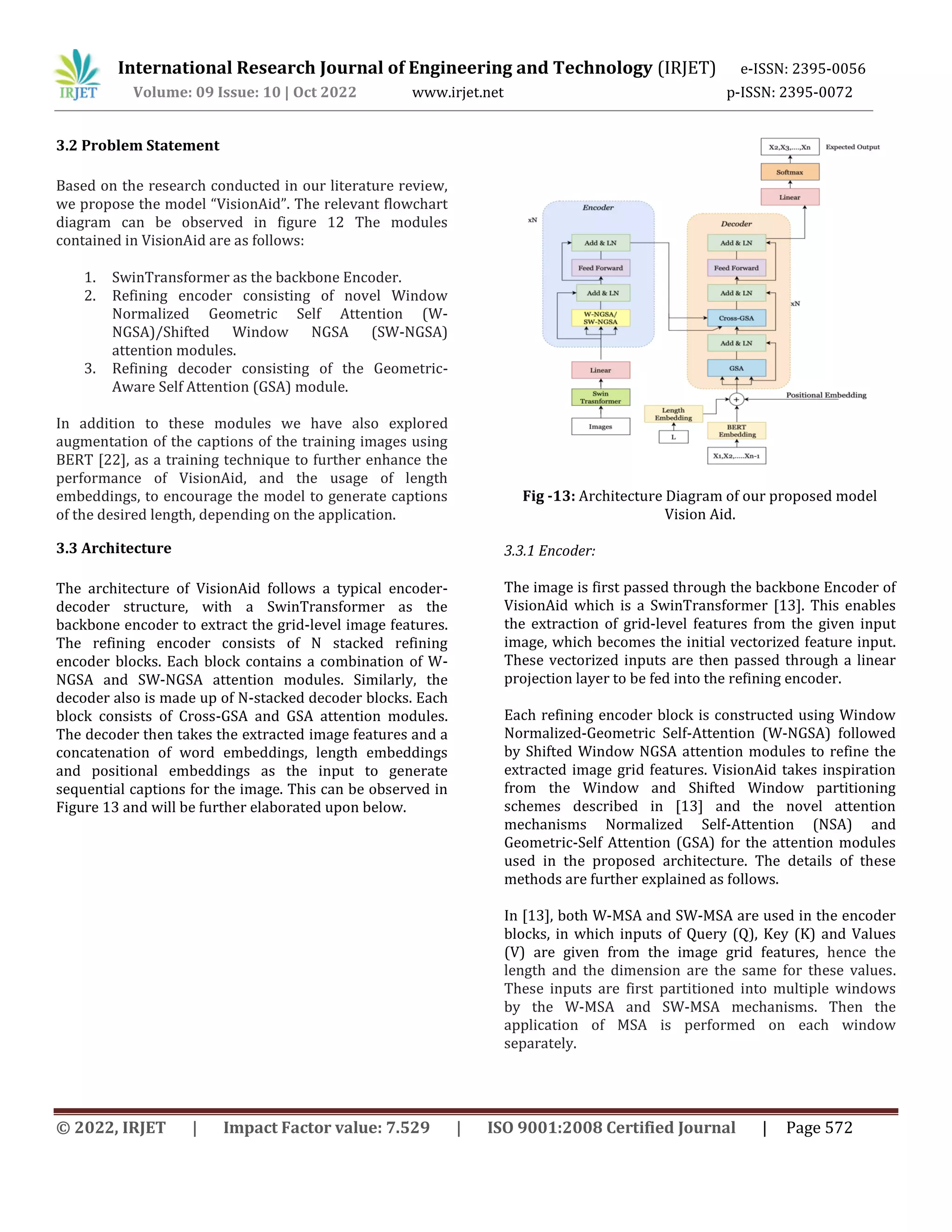 IMAGE CAPTIONING USING TRANSFORMER: VISIONAID | PDF