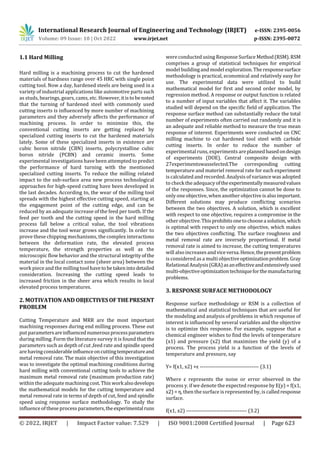 MODELING AND MULTI-OBJECTIVE OPTIMIZATION OF MILLING PROCESSES PARAMETERS USING TAGUCHI GREY ...