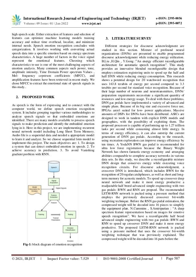 SPEECH EMOTION RECOGNITION USING LSTM | PDF