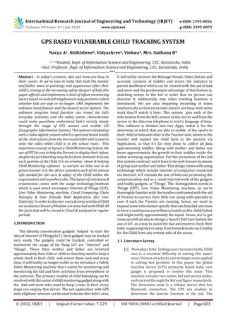 GPS BASED VULNERABLE CHILD TRACKING SYSTEM | PDF