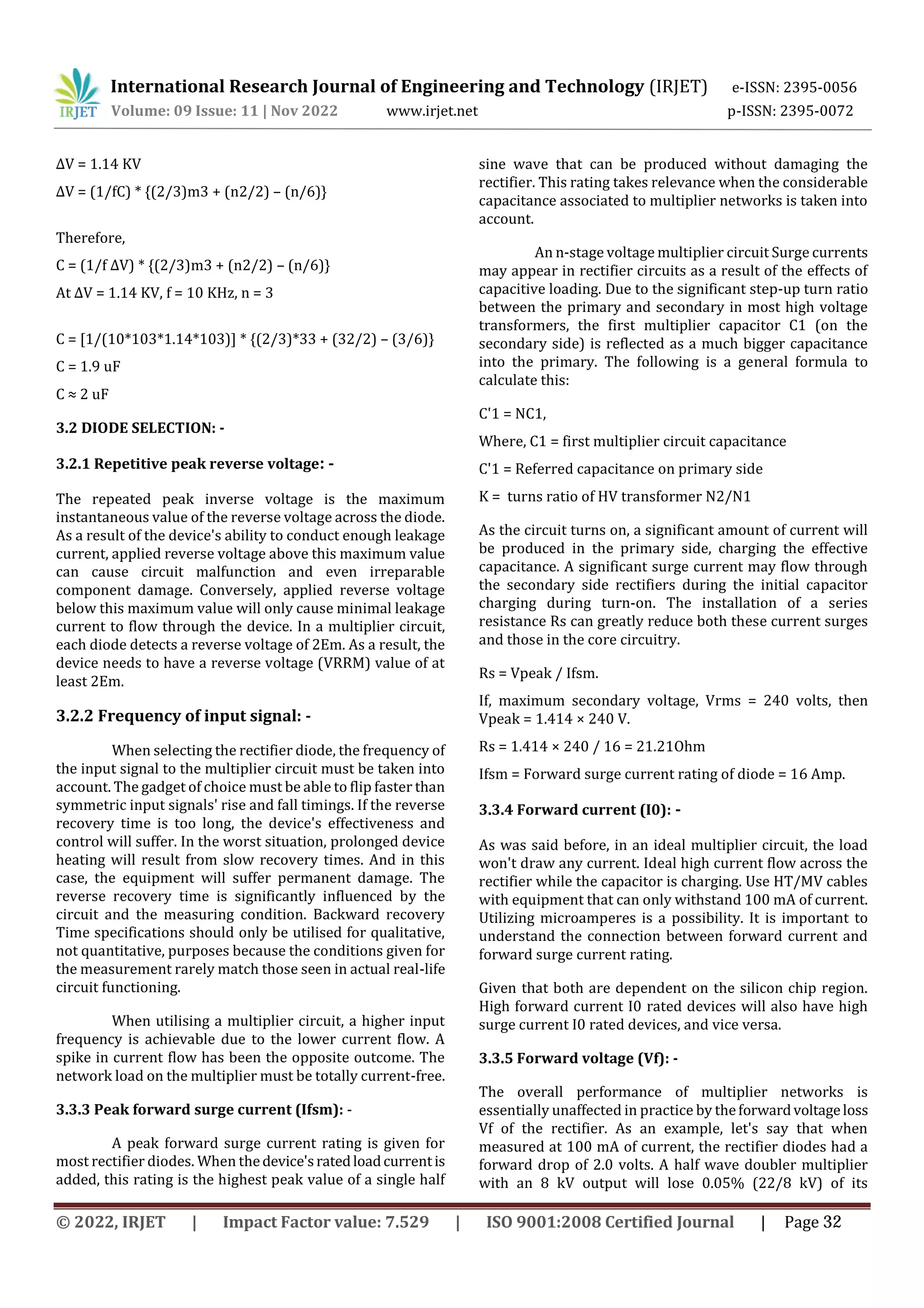 ZVS Circuit based – Cockcroft Walton High Voltage DC Generator | PDF