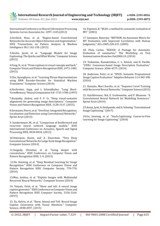 Image Captioning based on Artificial Intelligence | PDF