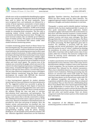 A Review on Students Attention Monitoring Systems | PDF