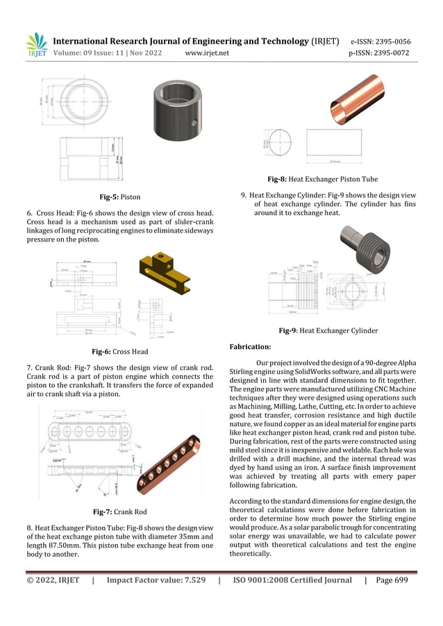 DESIGN AND FABRICATION OF ALPHA STIRLING ENGINE | PDF | Physics | Science