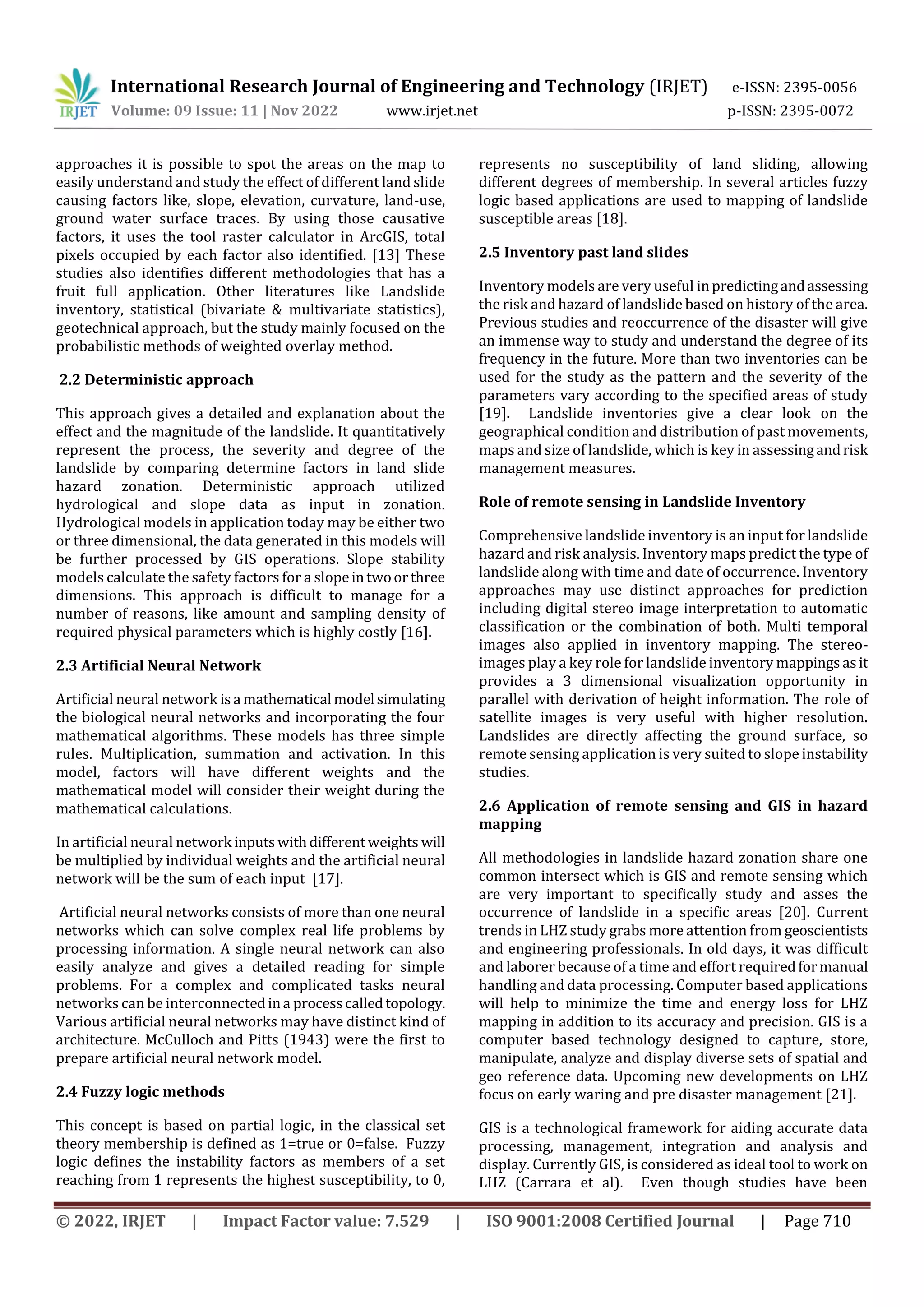 Landslide hazard zonation and evaluation using GIS and remote sensing: A Review | PDF