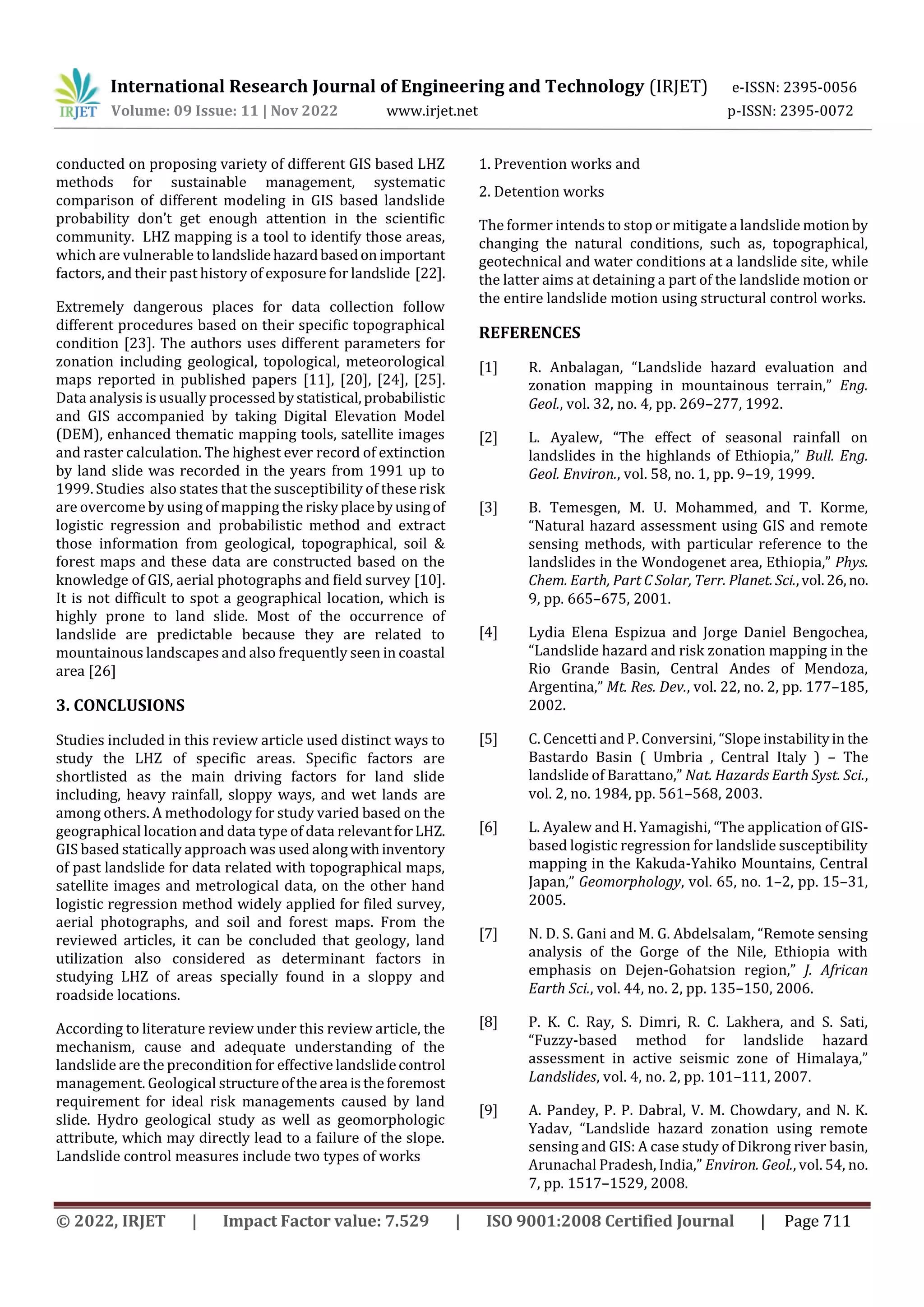 Landslide hazard zonation and evaluation using GIS and remote sensing: A Review | PDF