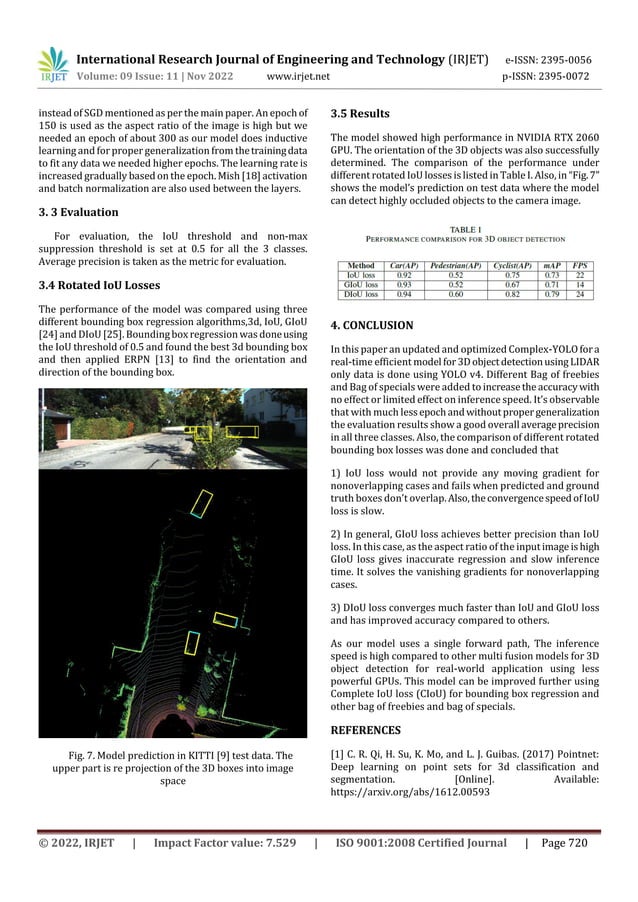 Real-time 3D Object Detection on LIDAR Point Cloud using Complex- YOLO V4 | PDF