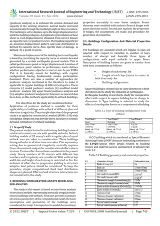 Performance Of Multistoried (20 Storey) RCC Setback Buildings By Using ...