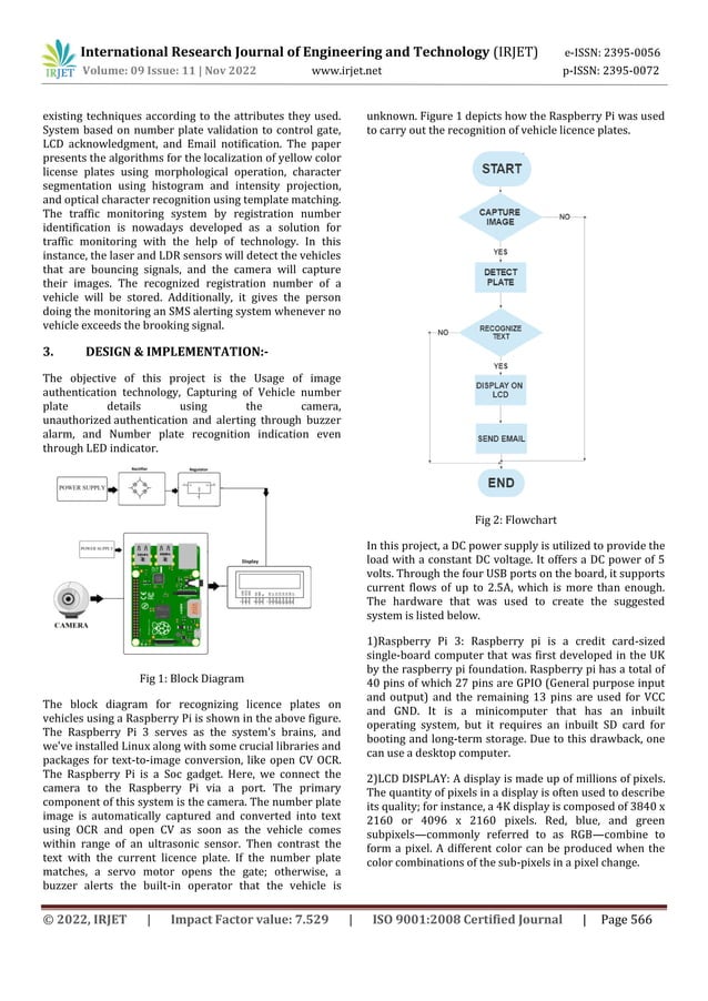 Raspberry Pi Vehicles Number Plate Recognition | PDF