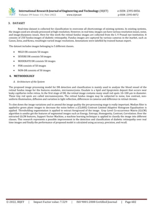 FEATURE EXTRACTION TO DETECT AND CLASSIFY DIABETIC RETINOPATHY USING ...