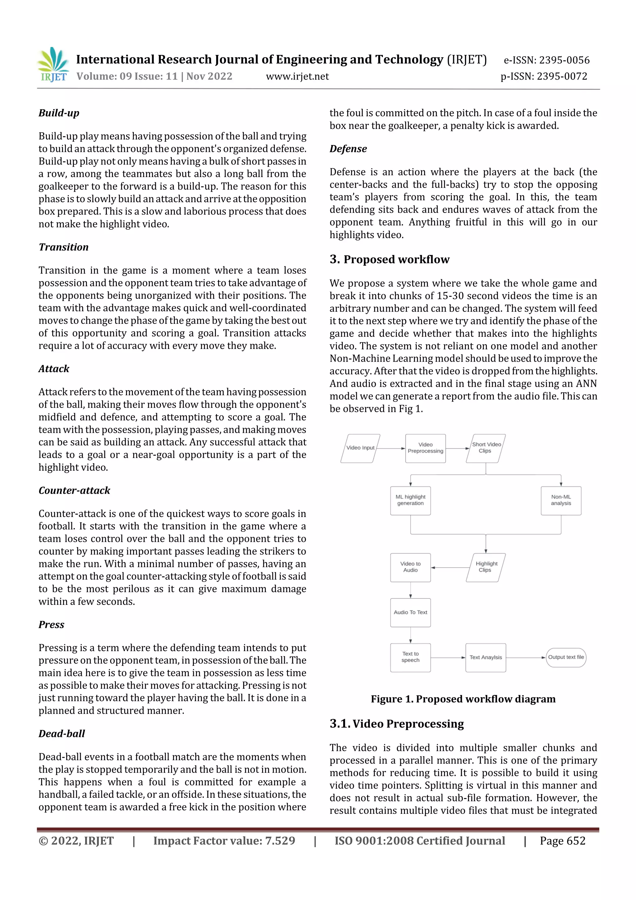 Automatic Report Generation of a Football Match | PDF