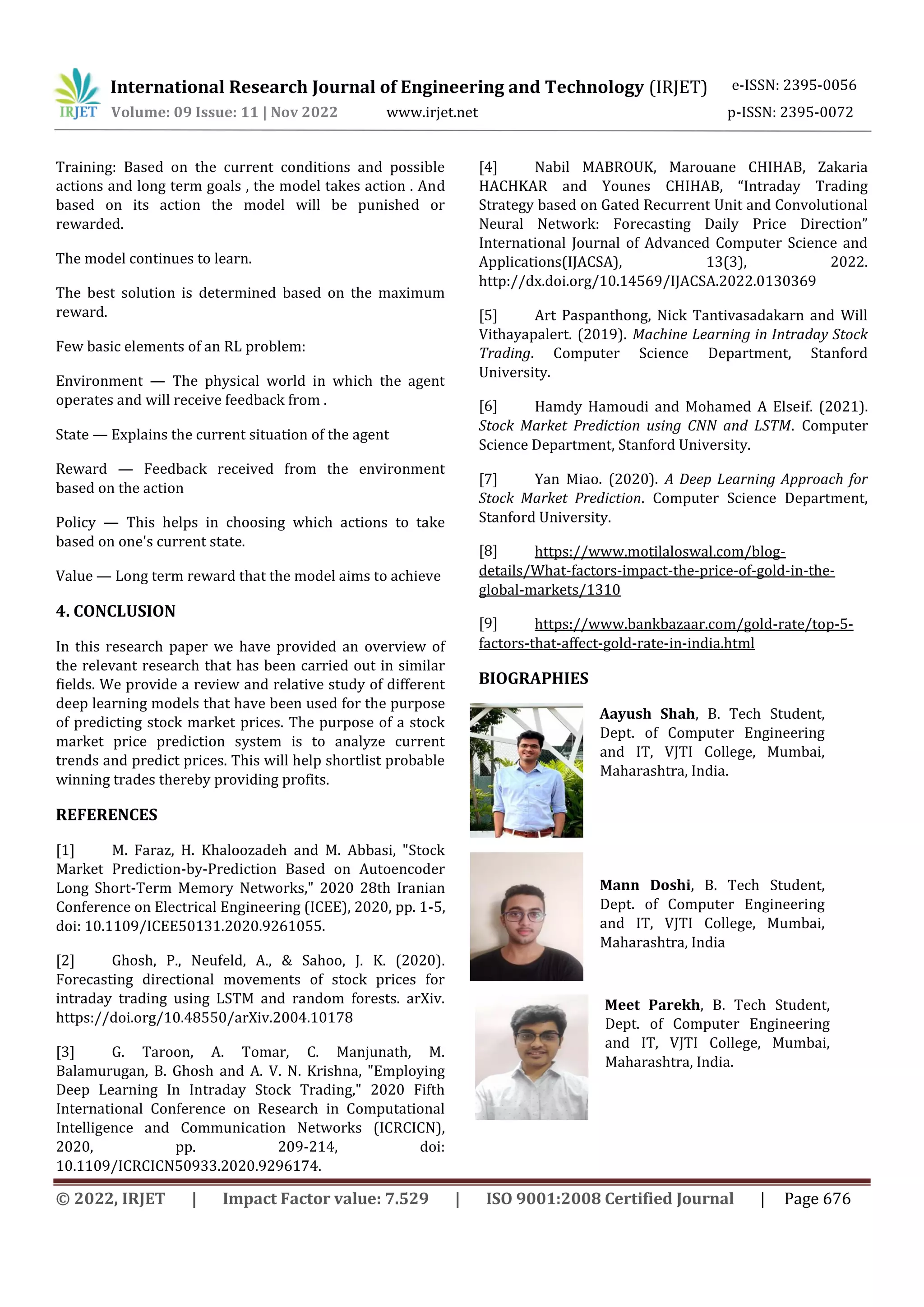 Stock Market Prediction Using Deep Learning | PDF