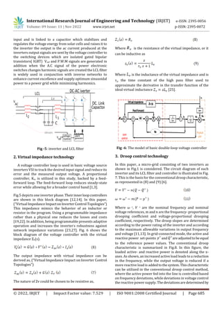 Power-Sharing of Parallel Inverters in Micro-Grids via Droop control and Virtual Impedance | PDF