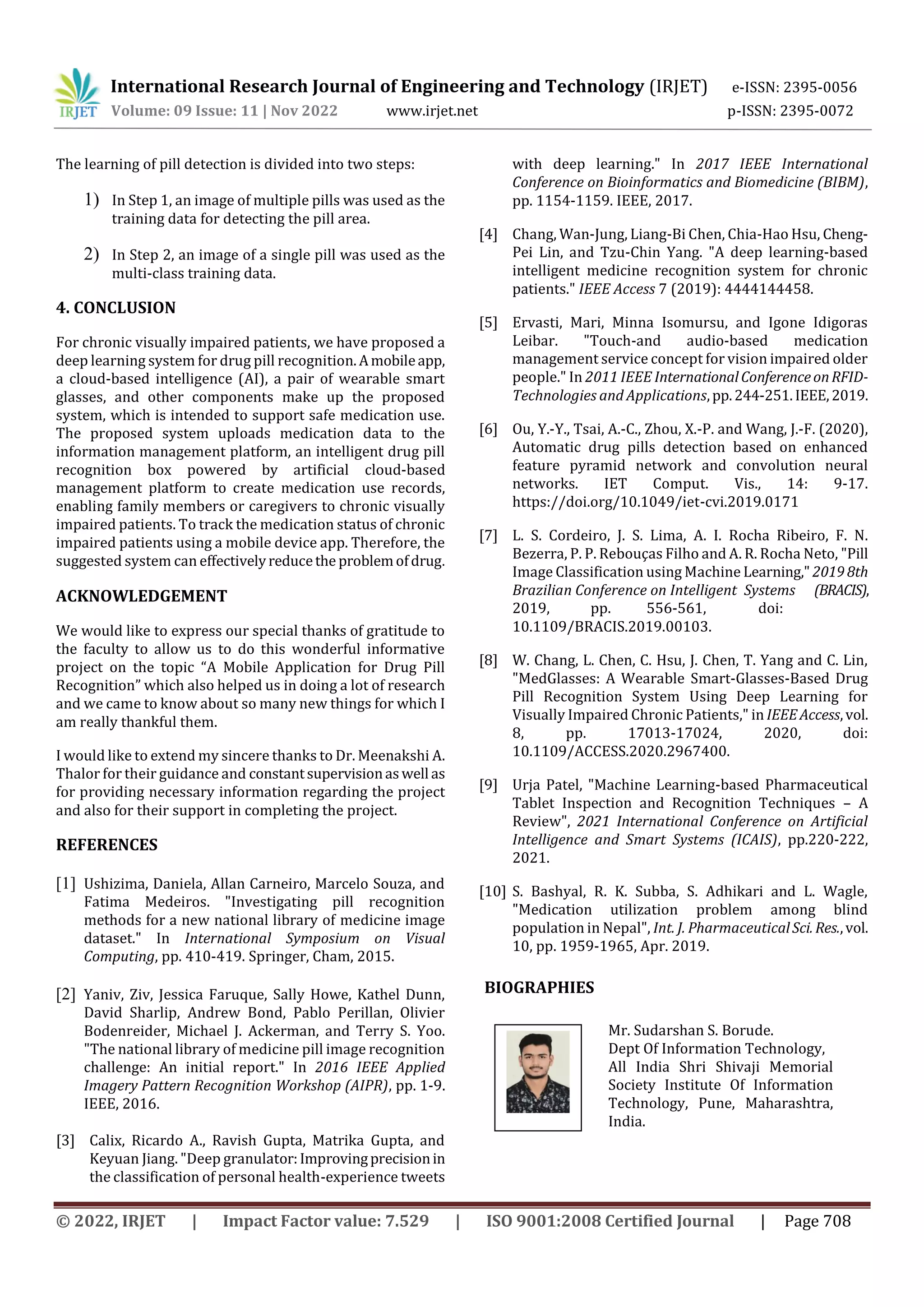 Drug Pill Recognition System Using Deep Learning | PDF | Eye and Vision ...