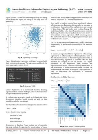 Spotify Stream Prediction using Regression Models | PDF