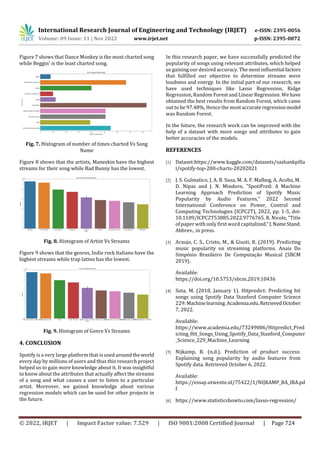 Spotify Stream Prediction using Regression Models | PDF