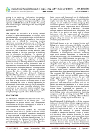 A MACHINE LEARNING METHODOLOGY FOR DIAGNOSING CHRONIC KIDNEY DISEASE ...
