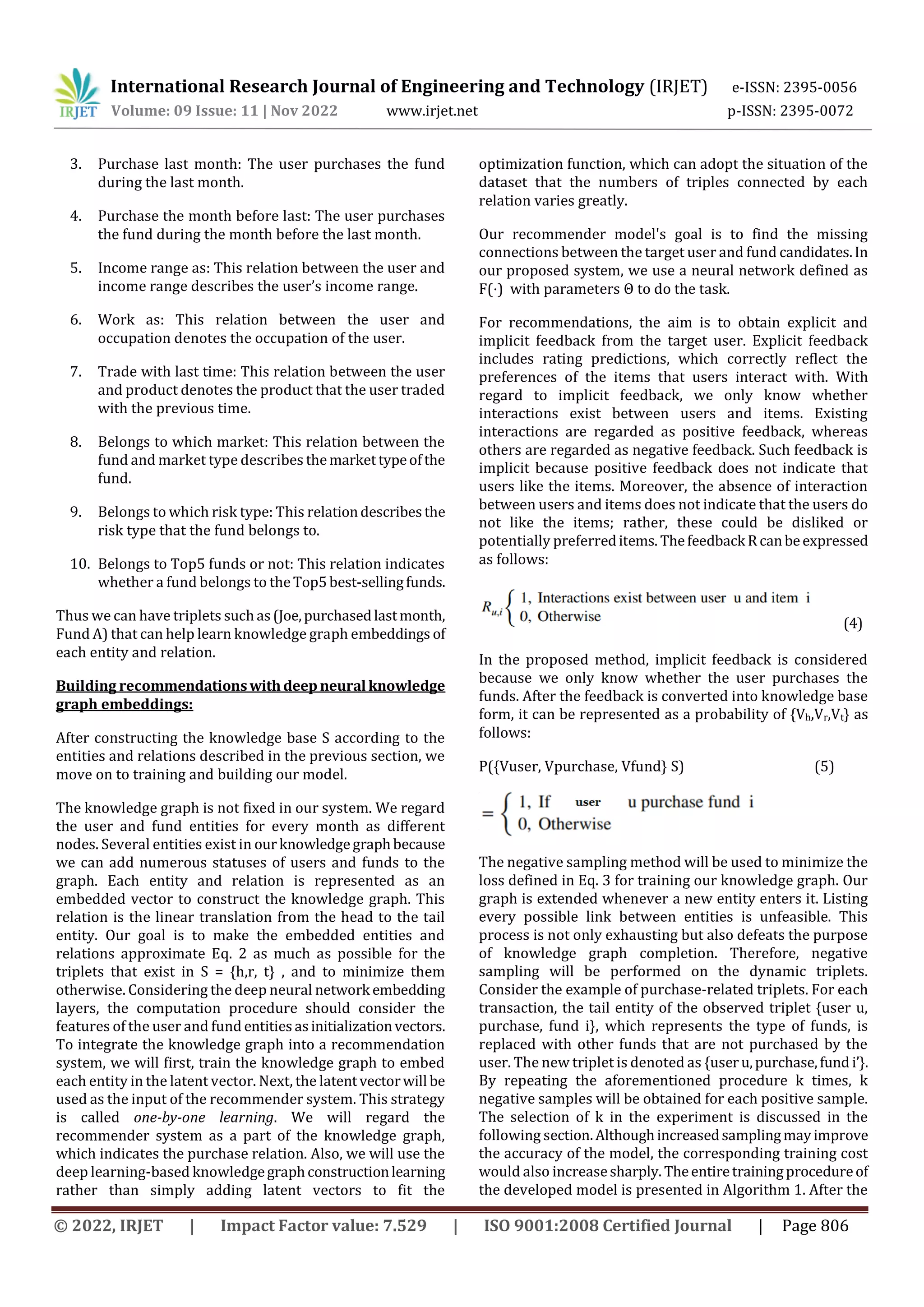 MUTUAL FUND RECOMMENDATION SYSTEM WITH PERSONALIZED EXPLANATIONS | PDF