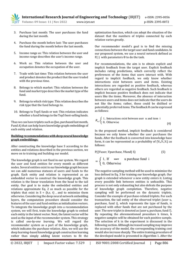 MUTUAL FUND RECOMMENDATION SYSTEM WITH PERSONALIZED EXPLANATIONS | PDF