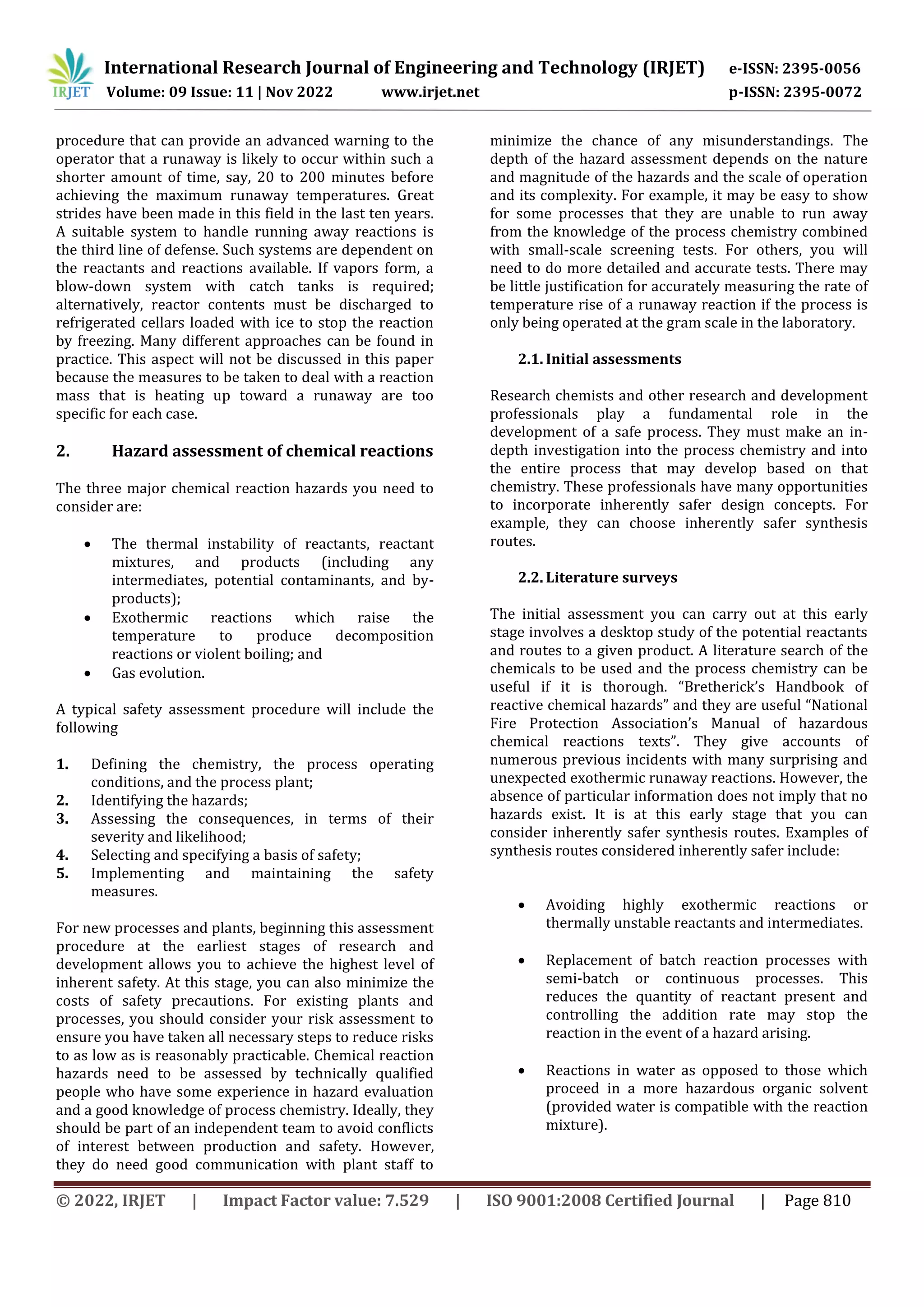 Chemical Reaction Hazards – Safety Precaution & Thermal Runaway ...