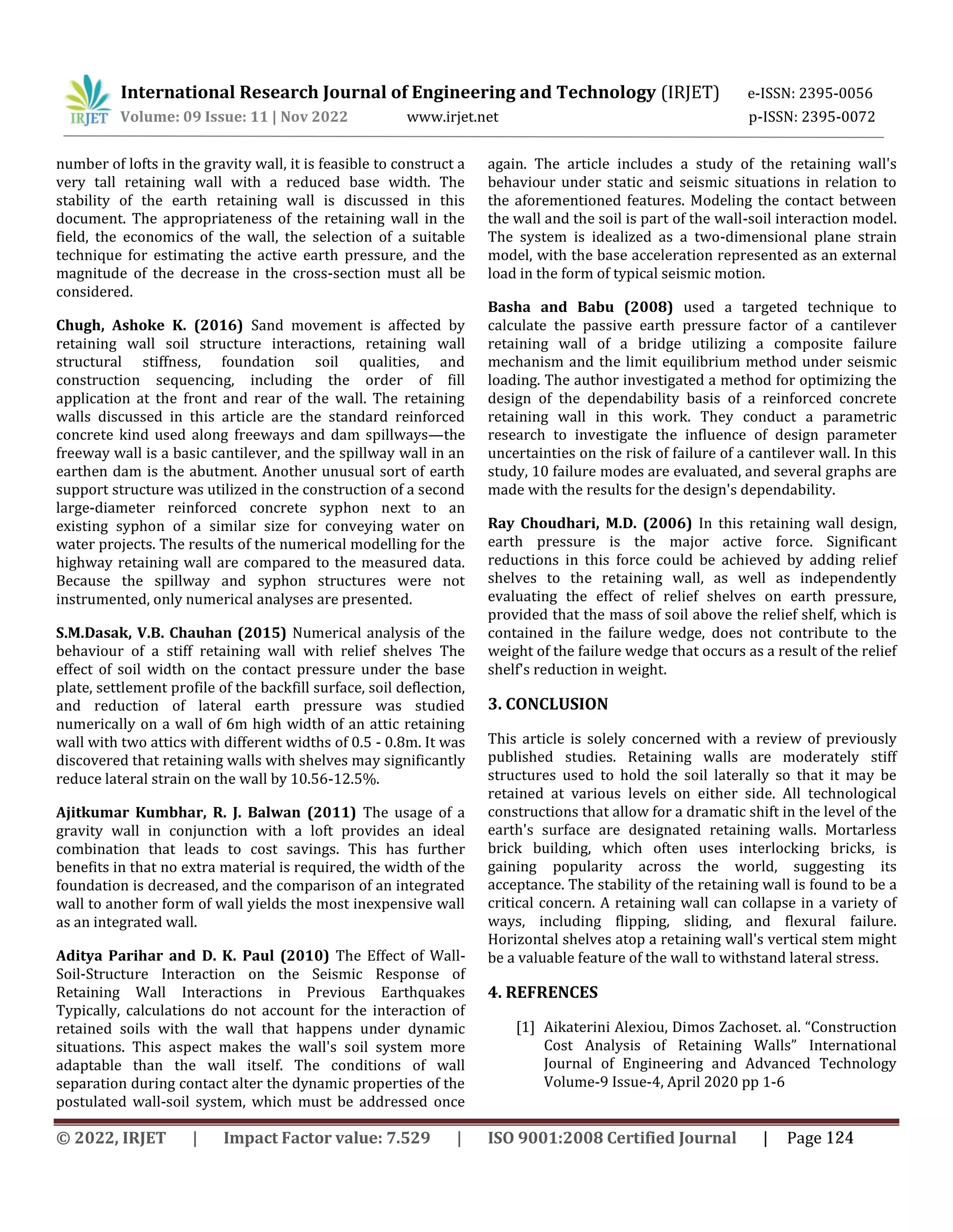Research study on Soil Structure Interaction of Integrated Earth ...