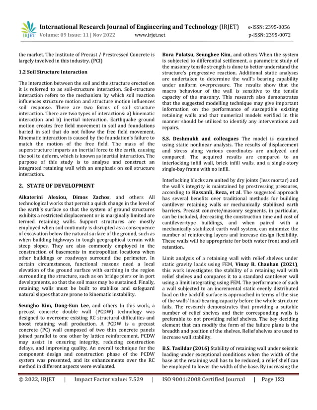 Research study on Soil Structure Interaction of Integrated Earth ...