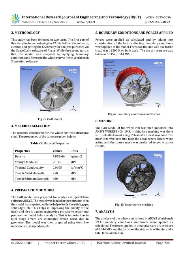 Meshing and Analysis of Vehicle Wheel Rim | PDF