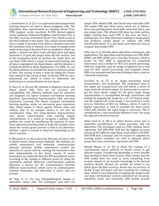 Comparative Analysis of Early Stage Cancer Detection Methods in Machine ...