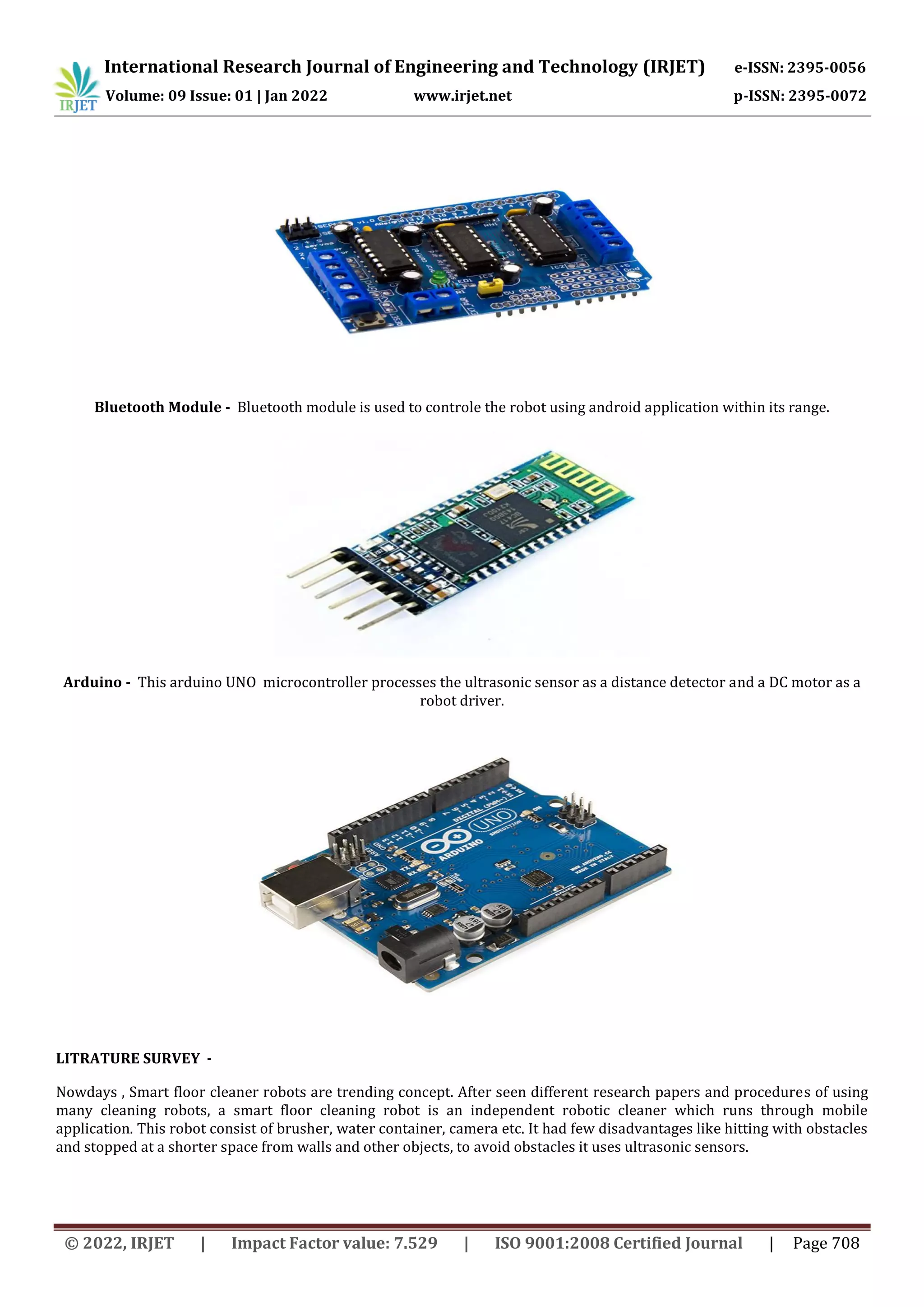 SMART FLOOR CLEANING ROBOT USING ANDROID | PDF