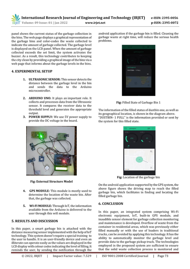 IOT BASED TOOL GARBAGE MONITORING SYSTEM | PDF