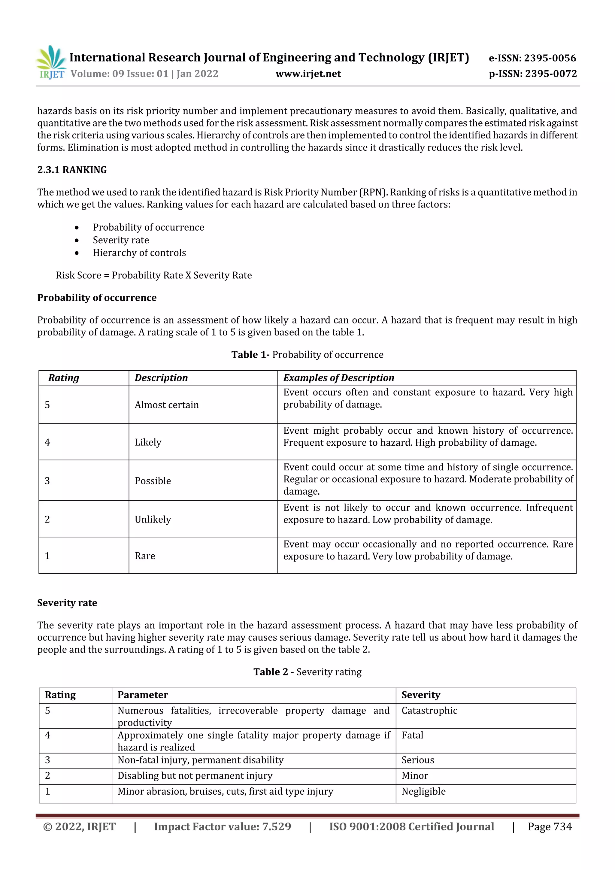 HAZARD IDENTIFICATION AND RISK ASSESSMENT IN WATCH MANUFACTURING ...
