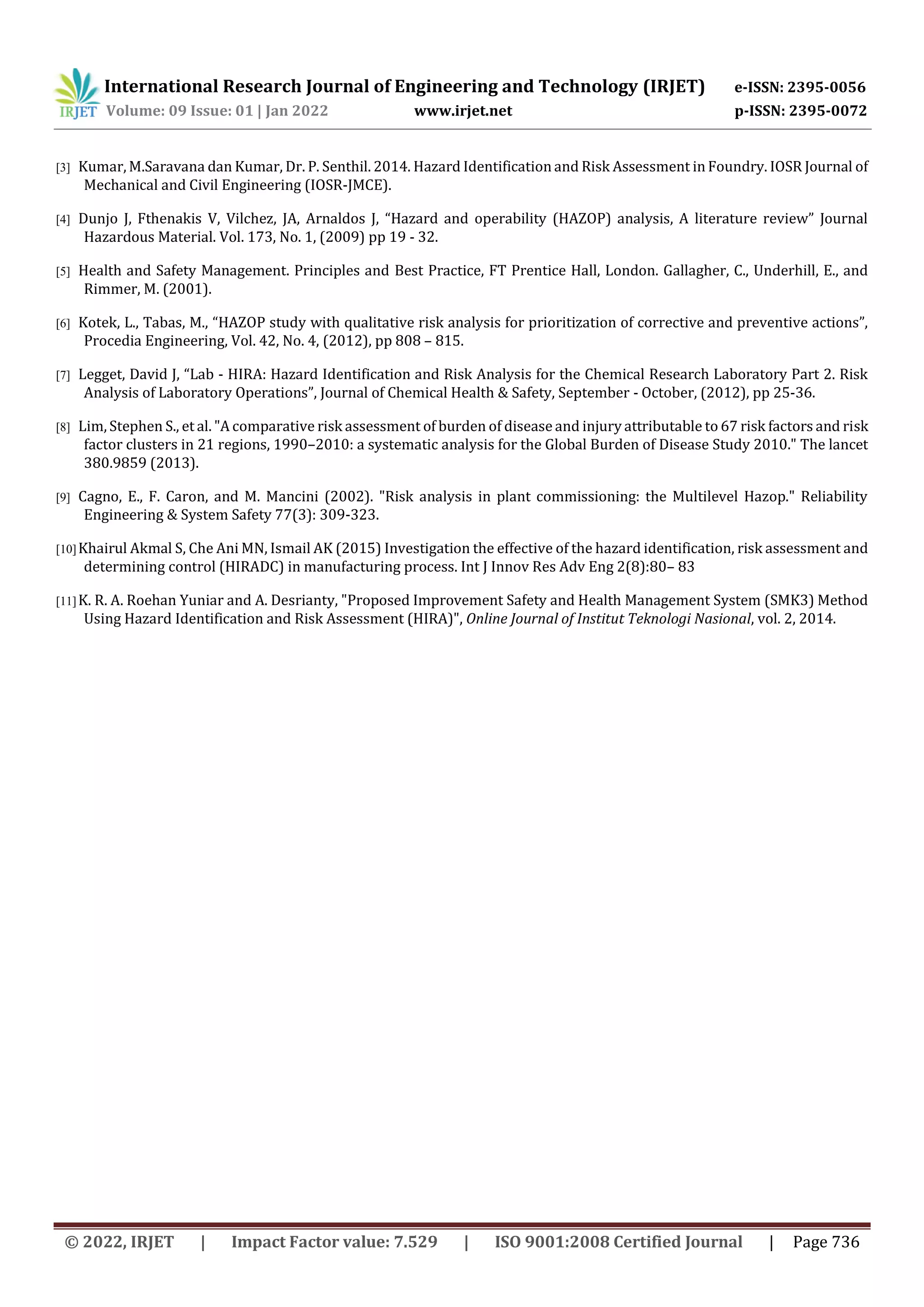 HAZARD IDENTIFICATION AND RISK ASSESSMENT IN WATCH MANUFACTURING ...