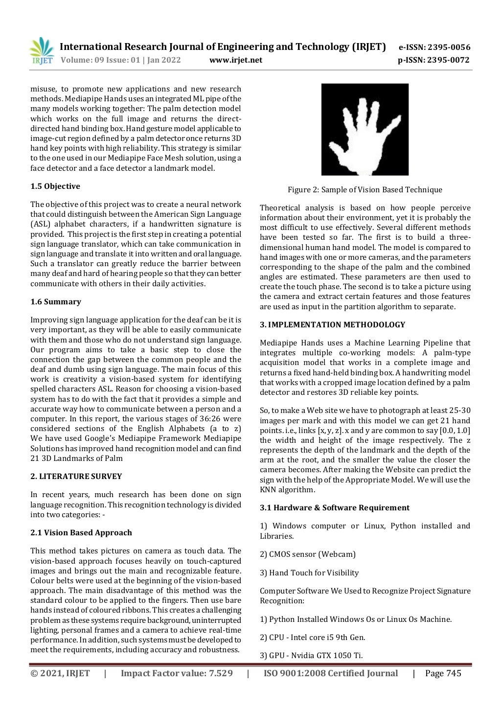 Sign Language Recognition Using Mediapipe