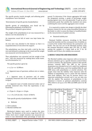 An Investigation Into The Use Of Waste Polyethylene In Bituminous Paving Mixtures | PDF ...