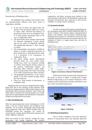 Comparison of Multiphase Flow Model and Single-Phase Flow Model of Steam Jet Ejector | PDF ...