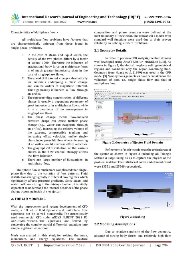 Comparison of Multiphase Flow Model and Single-Phase Flow Model of Steam Jet Ejector | PDF ...