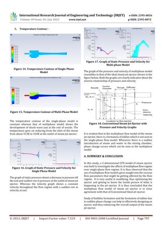 Comparison of Multiphase Flow Model and Single-Phase Flow Model of Steam Jet Ejector | PDF ...