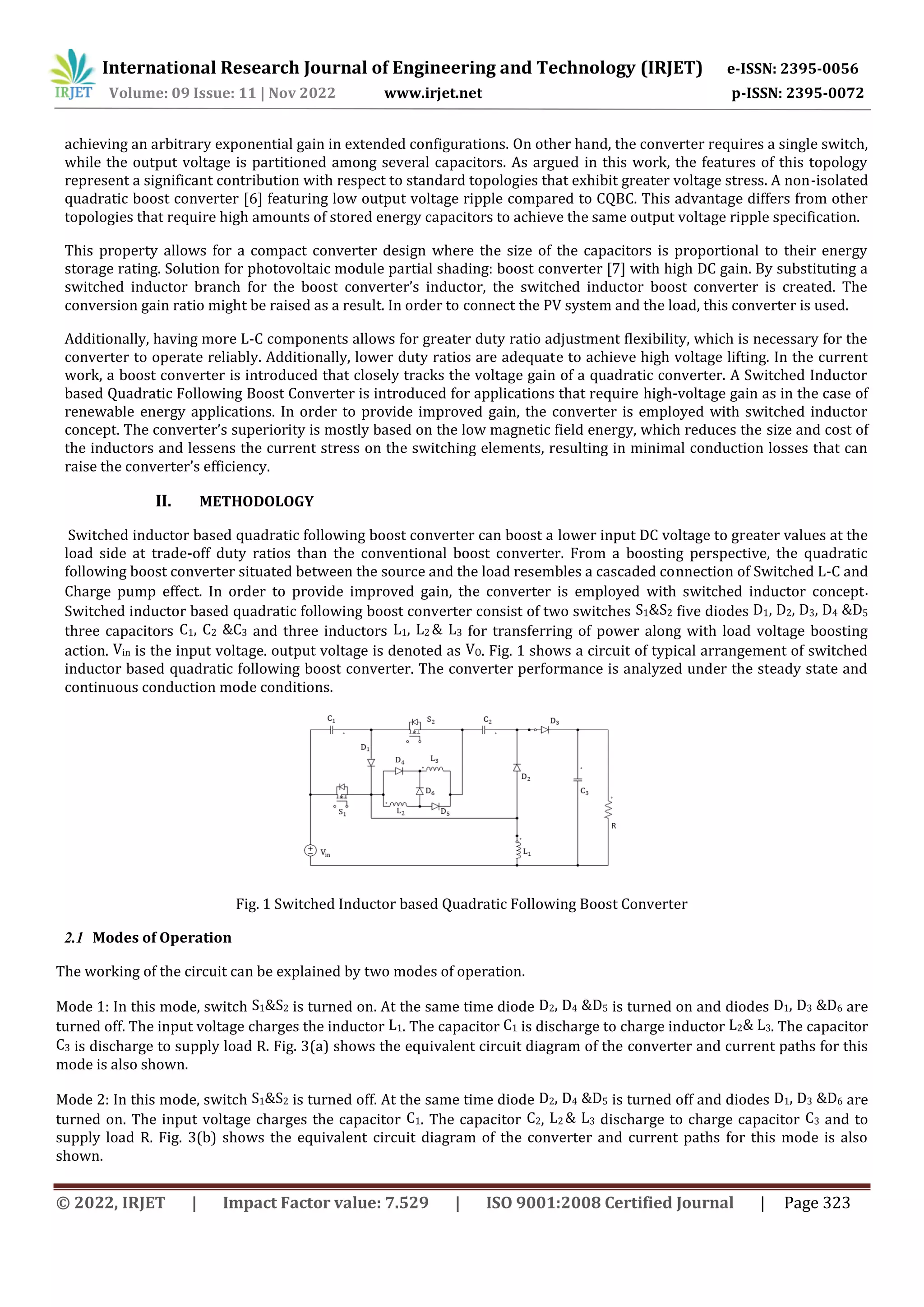 Switched Inductor based Quadratic Following Boost Converter | PDF