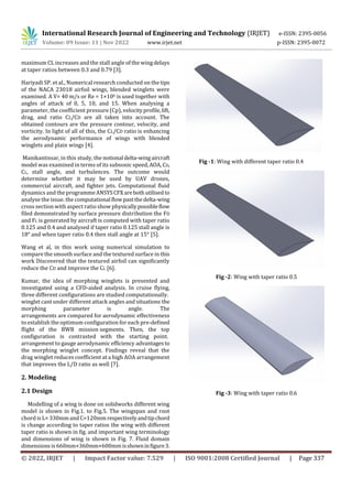 CFD-based numerical analysis of the aerodynamic effects of a Taper wing ...